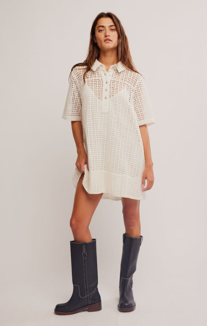 REMINO EYELET MINI DRESS – Voda Boutique